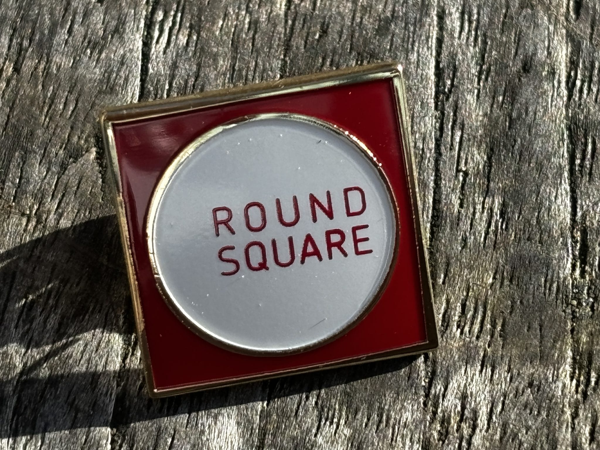 Pack of 10 small Round Square Pins - Round Square
